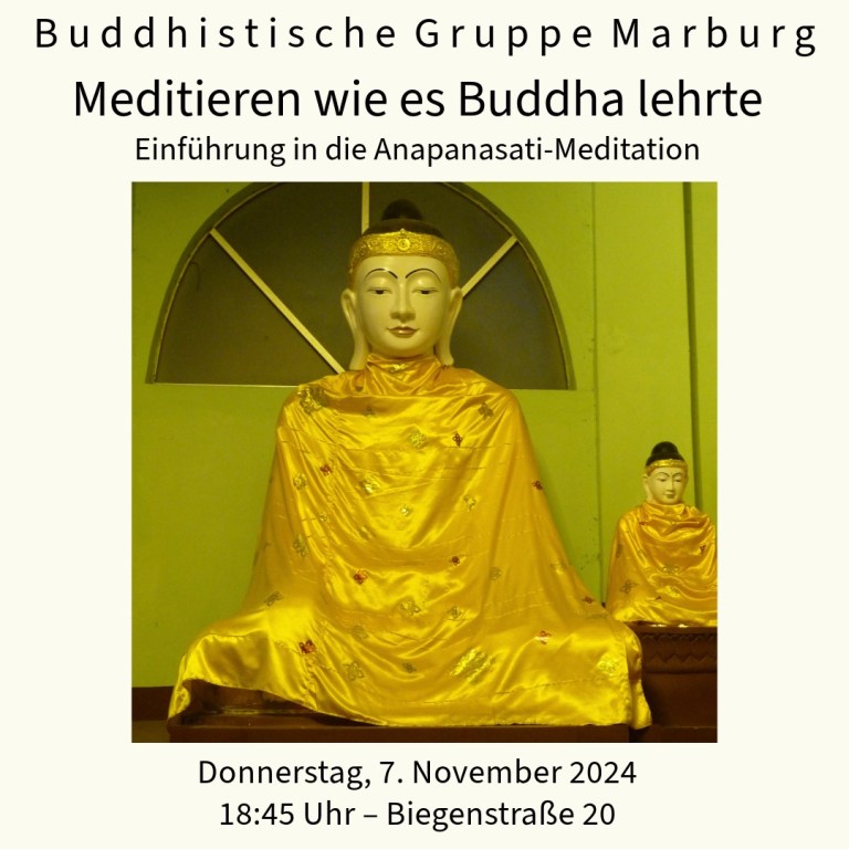 7. November 2024: Einführung in die Anapanasati-Meditation ...